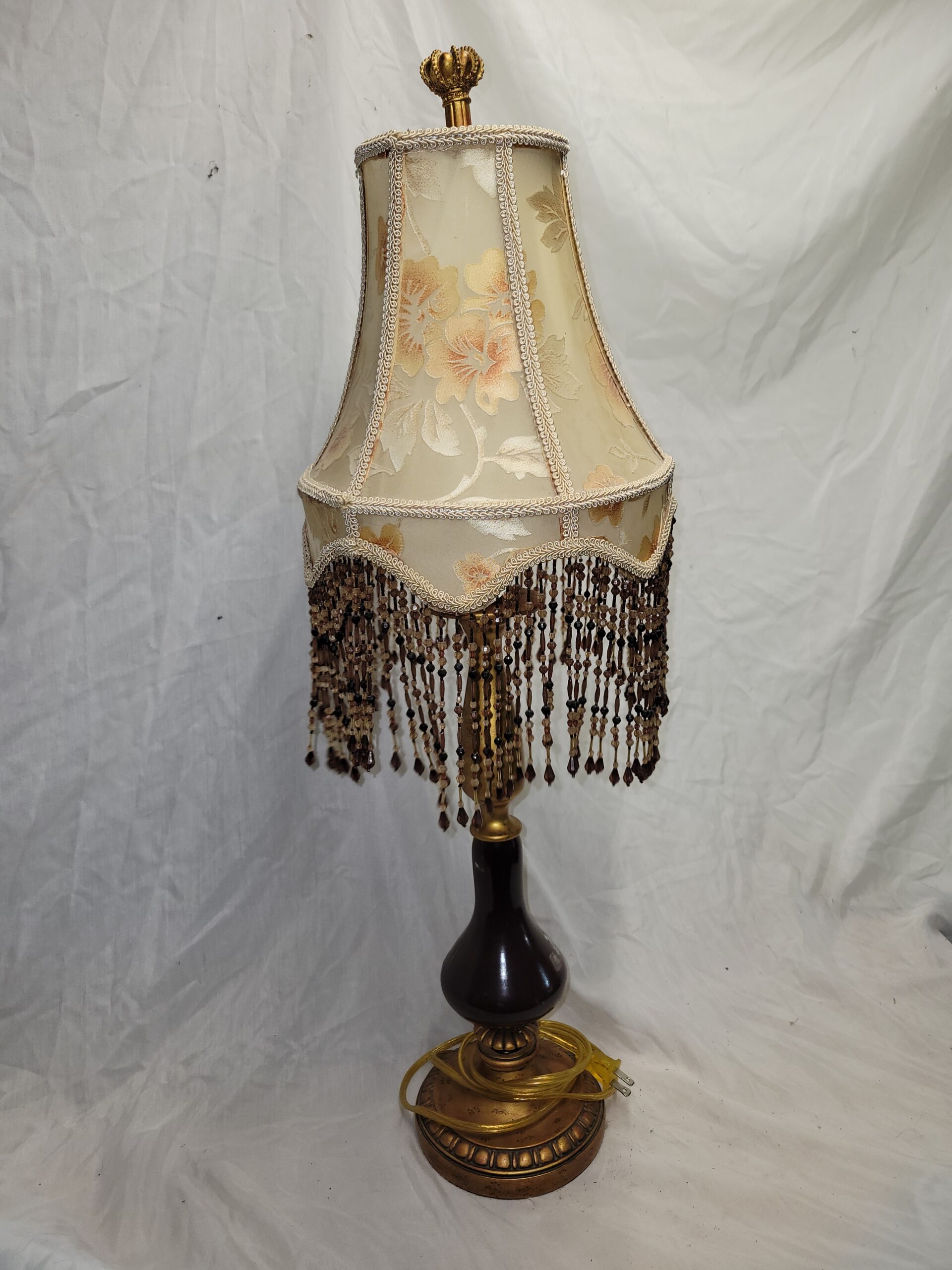 Vase Form Black Glazed Vintage Pottery Lamp | Store800